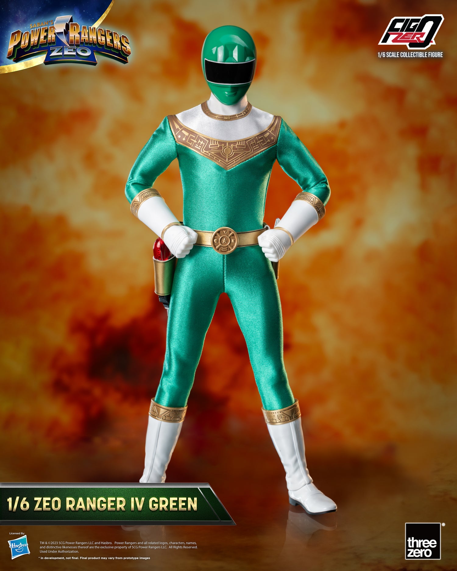 Threezero - FigZero Power Rangers Zeo - Zeo Ranger IV Green – Ages ...