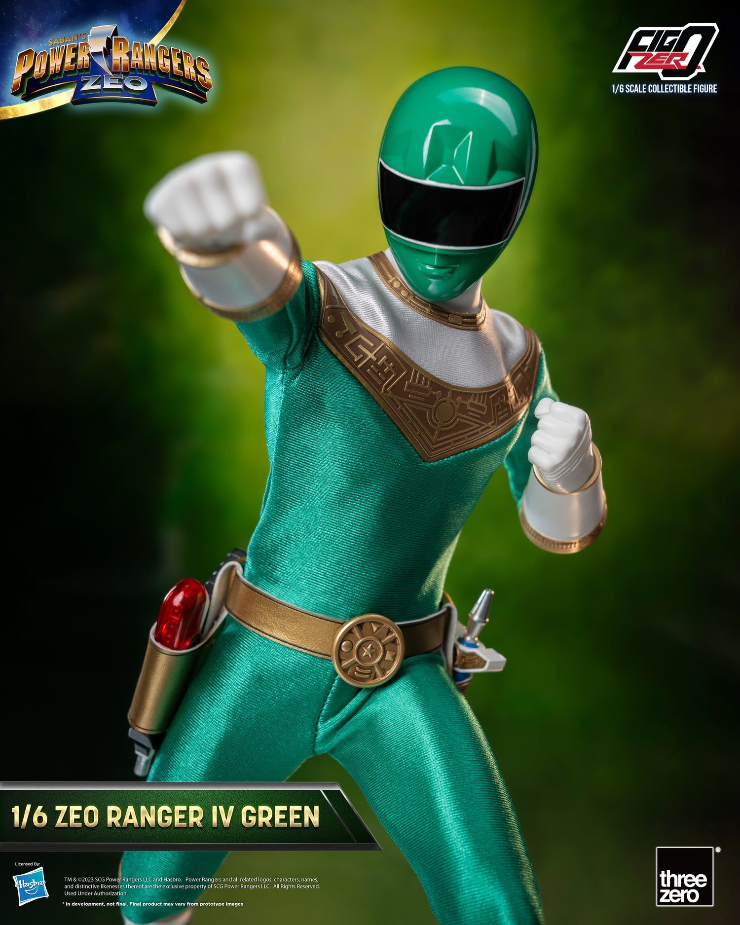 Threezero - FigZero Power Rangers Zeo - Zeo Ranger IV Green – Ages ...
