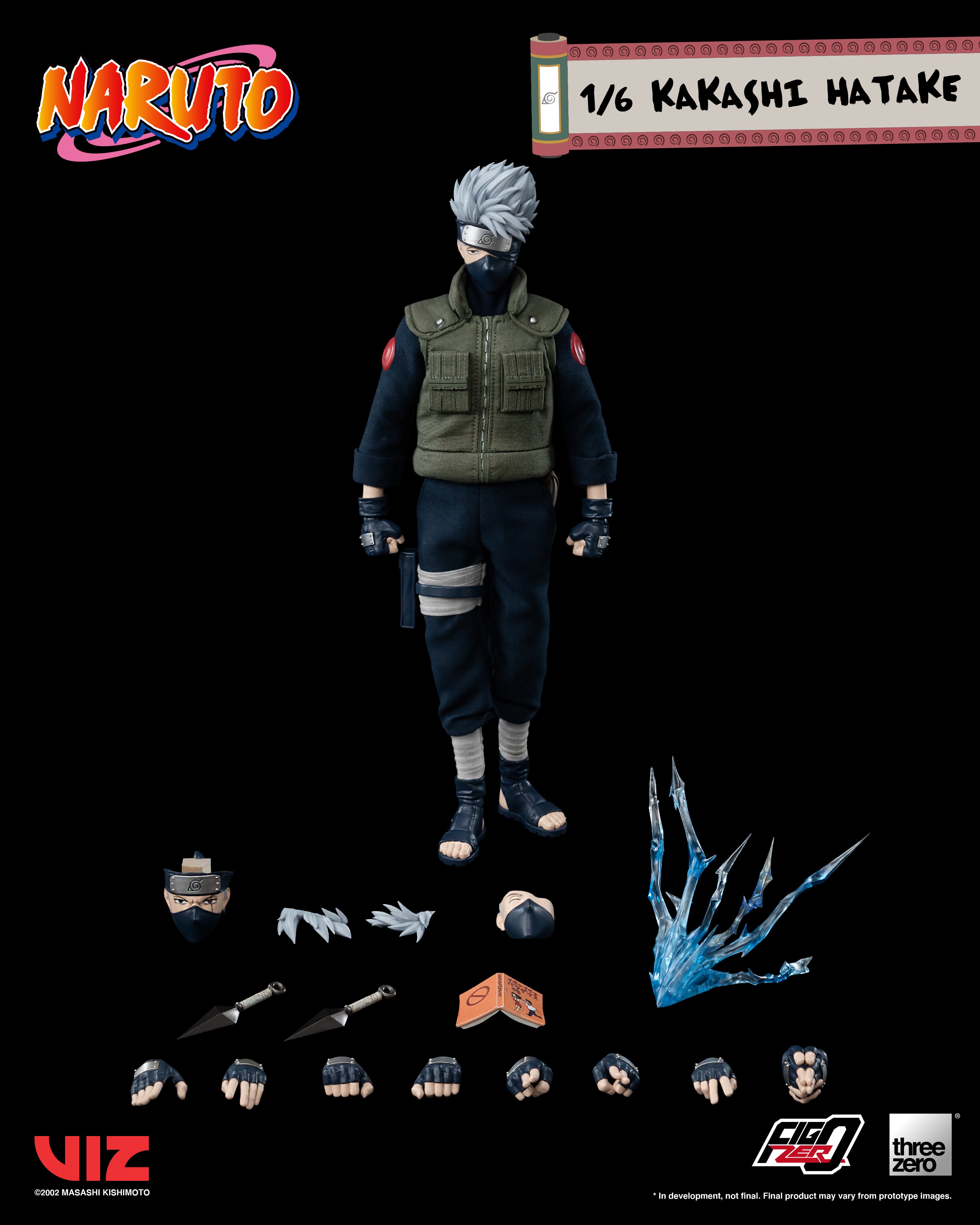 Threezero - FigZero Naruto: Kakashi Hatake – Ages Three and Up