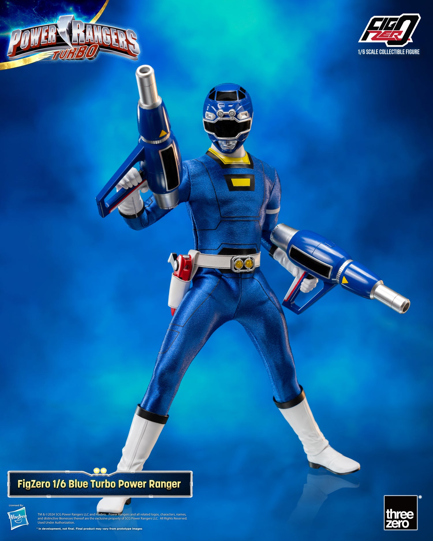Threezero - FigZero Power Rangers Turbo - Blue Turbo Ranger – Ages ...