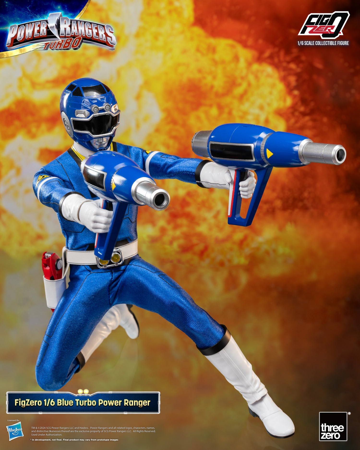 Threezero - FigZero Power Rangers Turbo - Blue Turbo Ranger – Ages ...