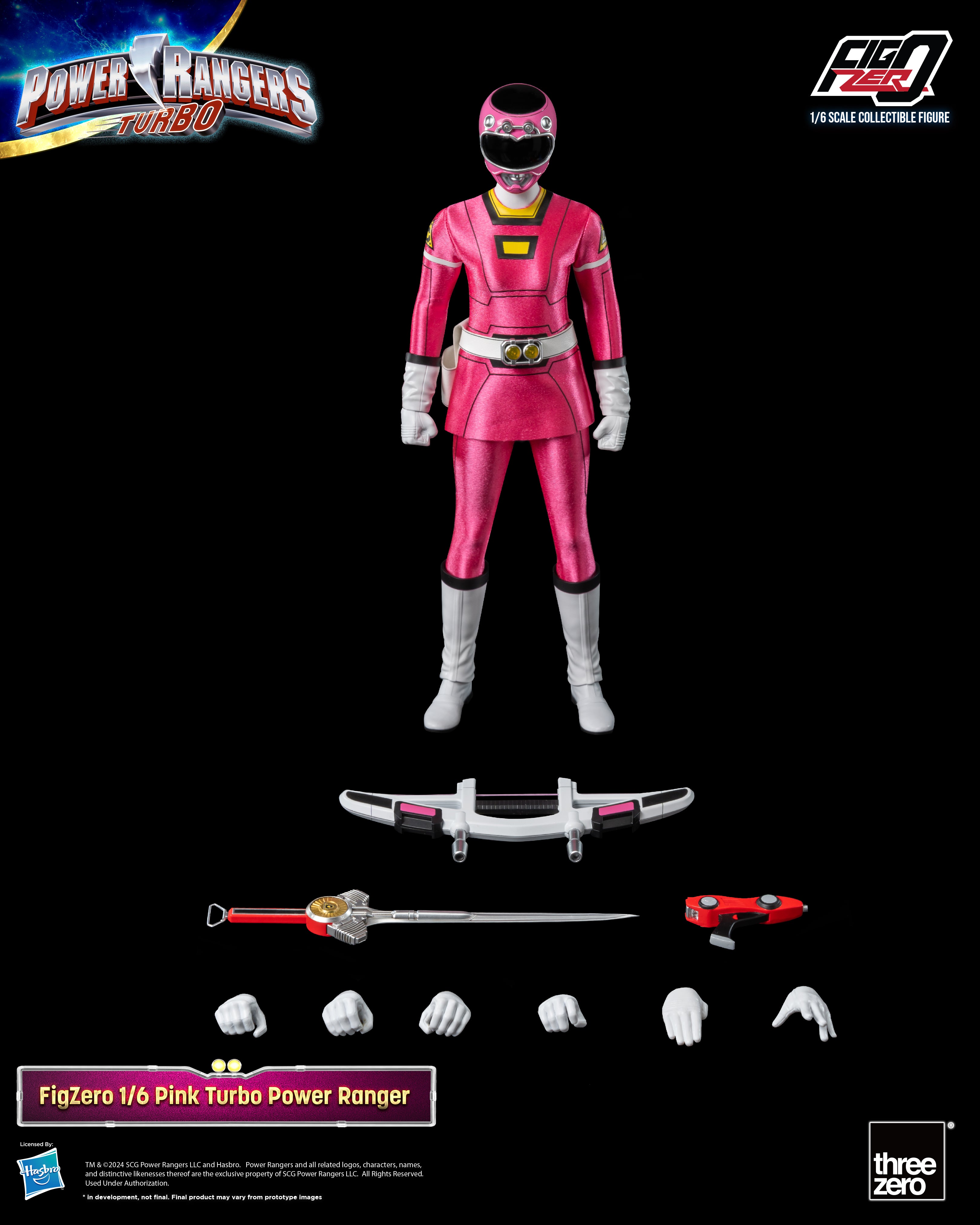 Threezero - FigZero Power Rangers Turbo - Pink Turbo Ranger – Ages ...