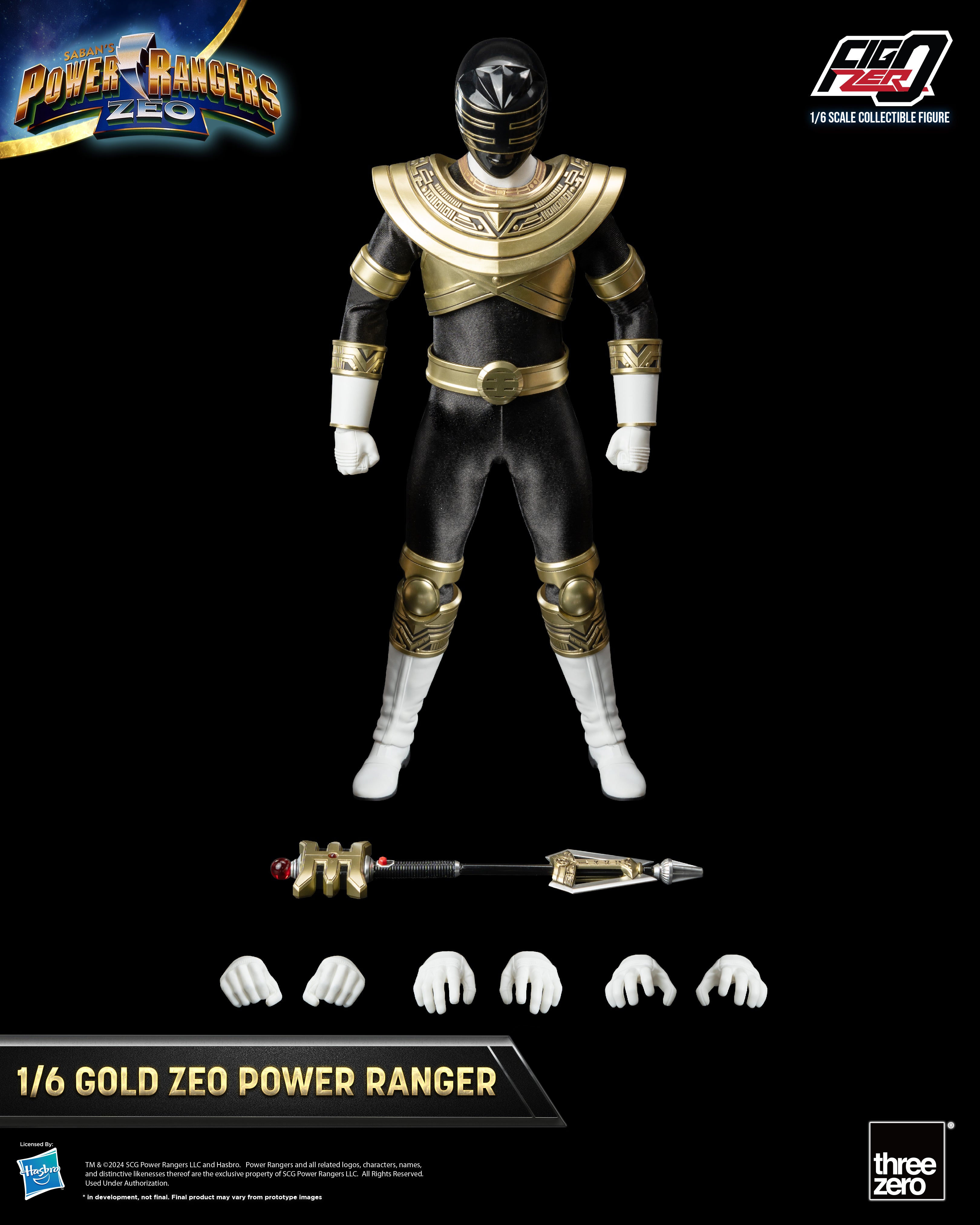 Threezero - FigZero Power Rangers Zeo - Gold Zeo Ranger – Ages Three and Up