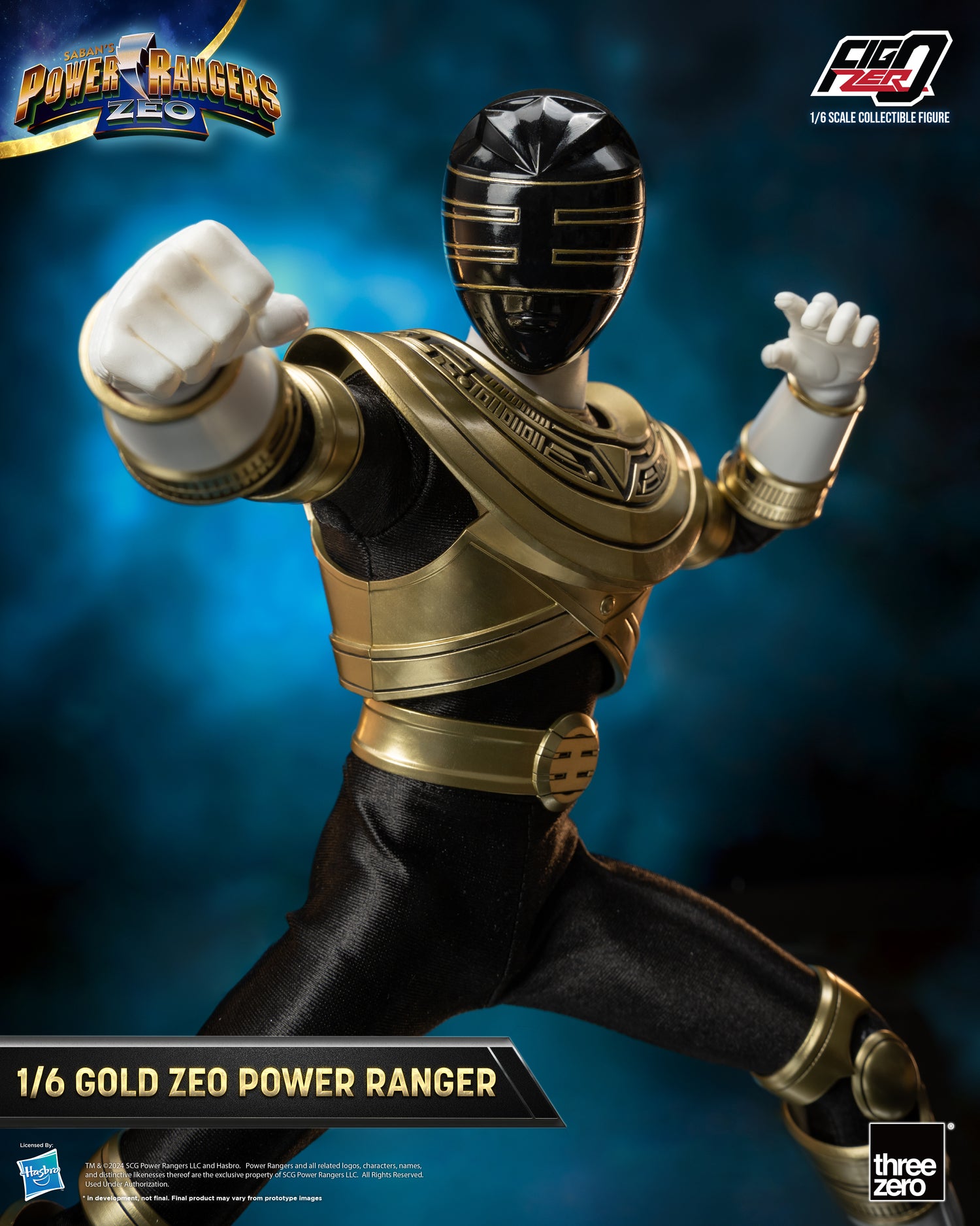 Threezero - FigZero Power Rangers Zeo - Gold Zeo Ranger – Ages Three and Up