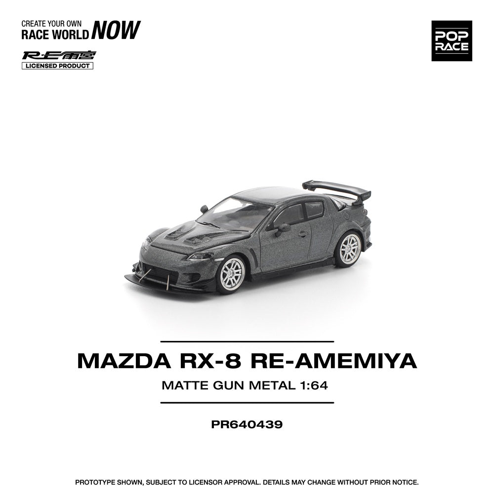 Pop Race - Mazda RX-8 Re-Amemya (Gun Metal) 1/64 Scale Diecast Model C ...