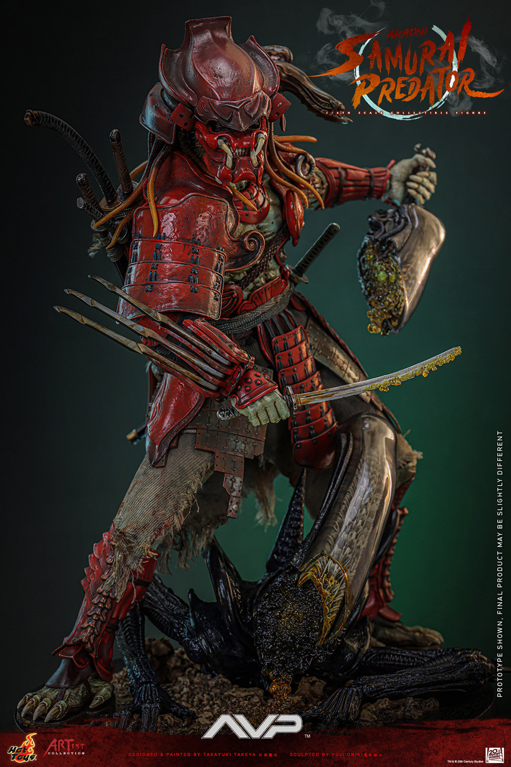 Hot Toys - Aliens VS Predator - Akaoni Samurai Predator – Ages Three and Up
