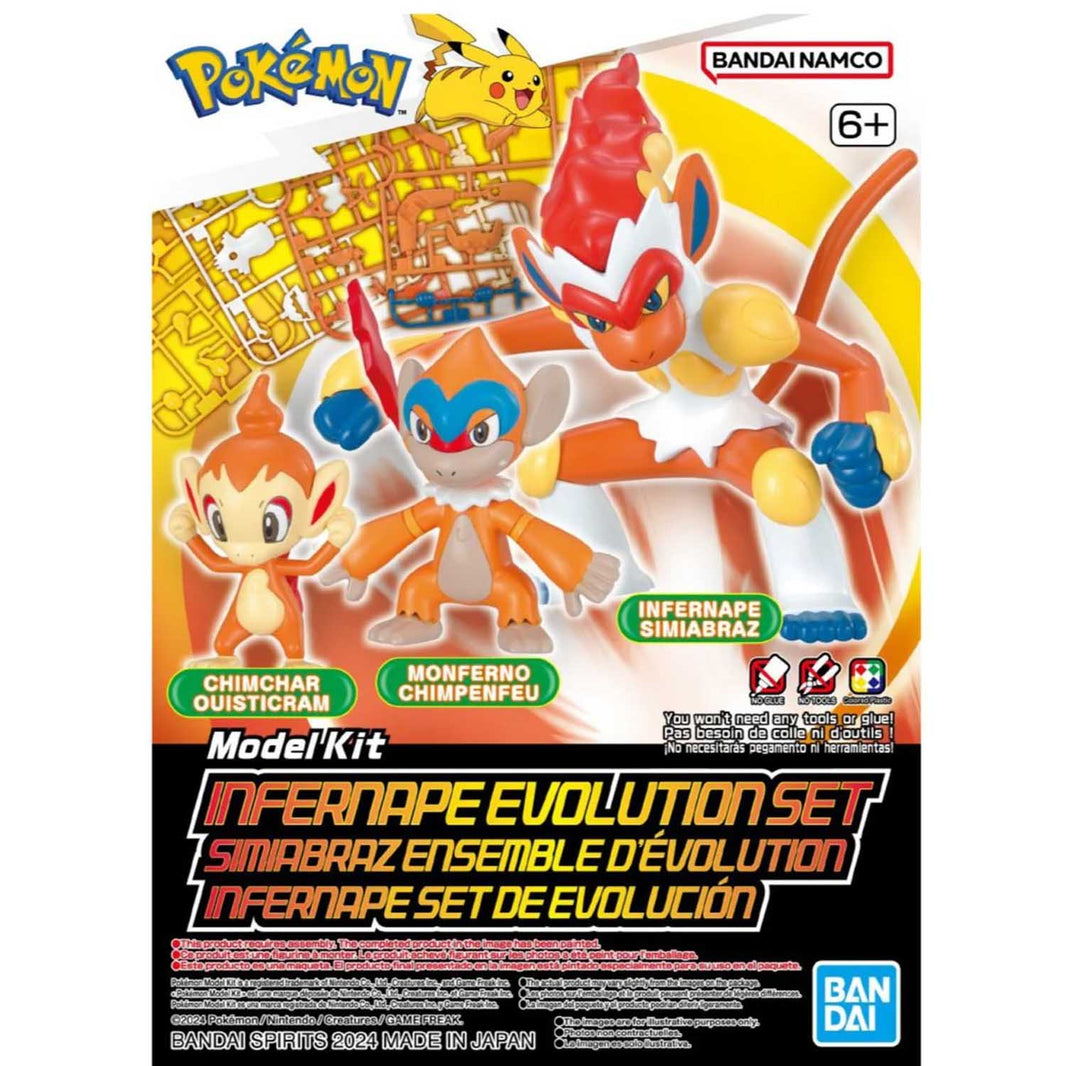 Bandai - Pokemon Model Kit - Infernape Evolution Set – Ages Three and Up