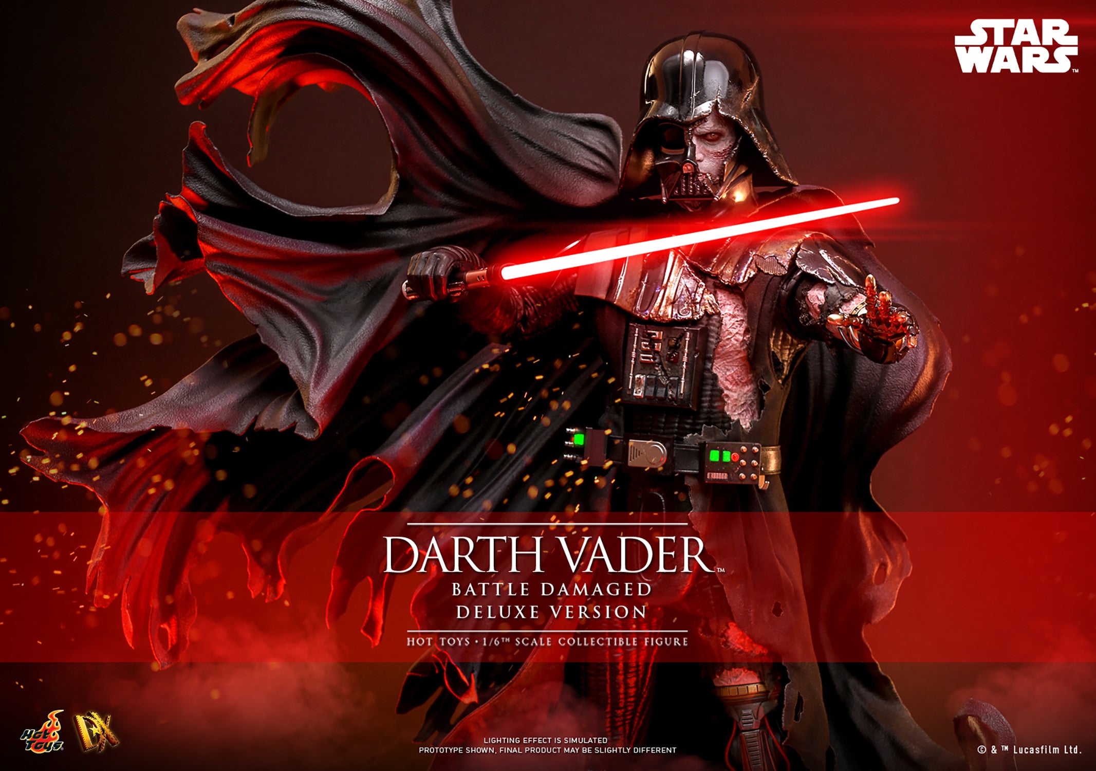 Hot Toys - Star Wars - Darth Vader (Battle Damaged) (Deluxe Version ...