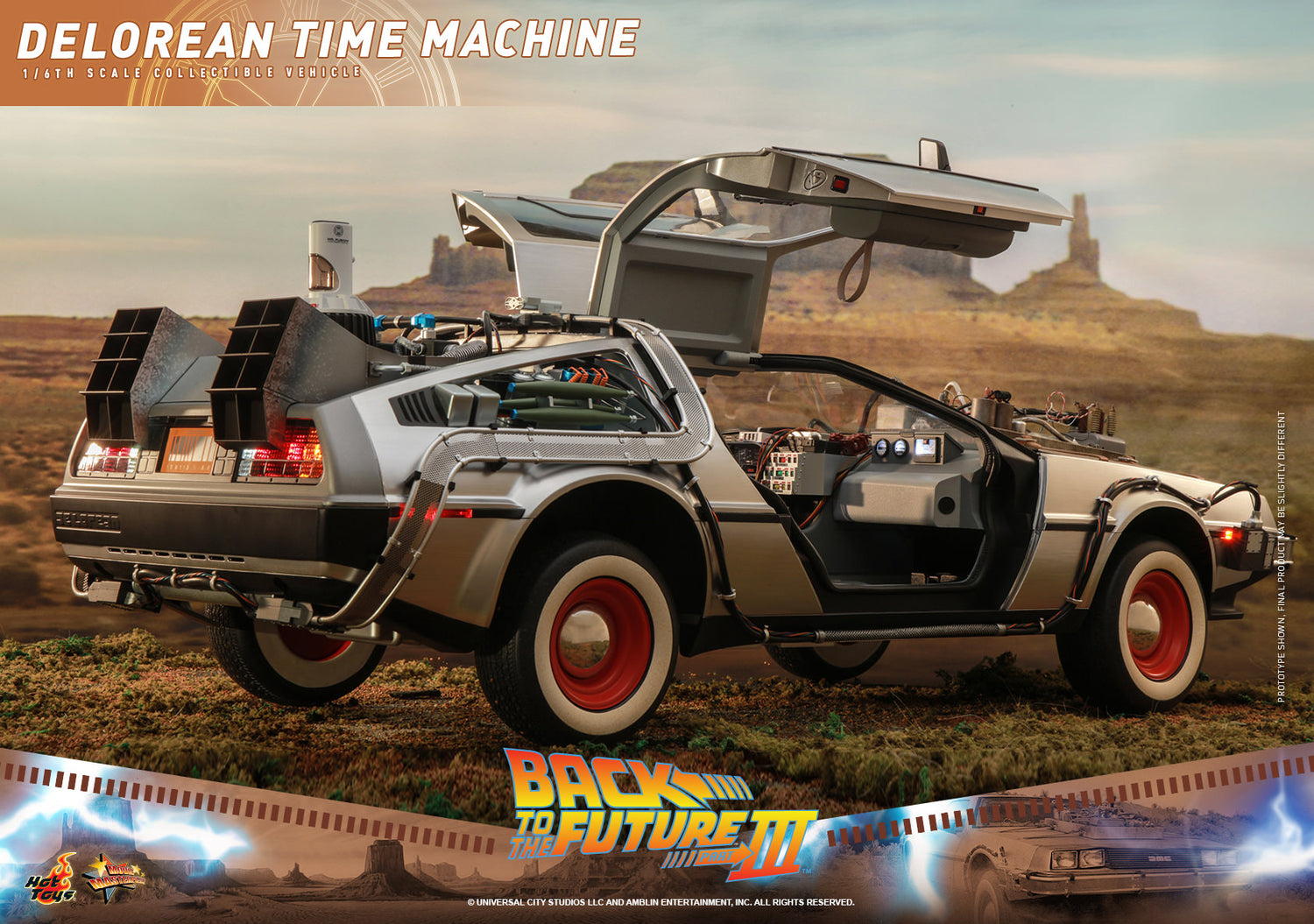 Hot Toys - Back to the Future III: DeLorean Time Machine 1/6 Scale ...