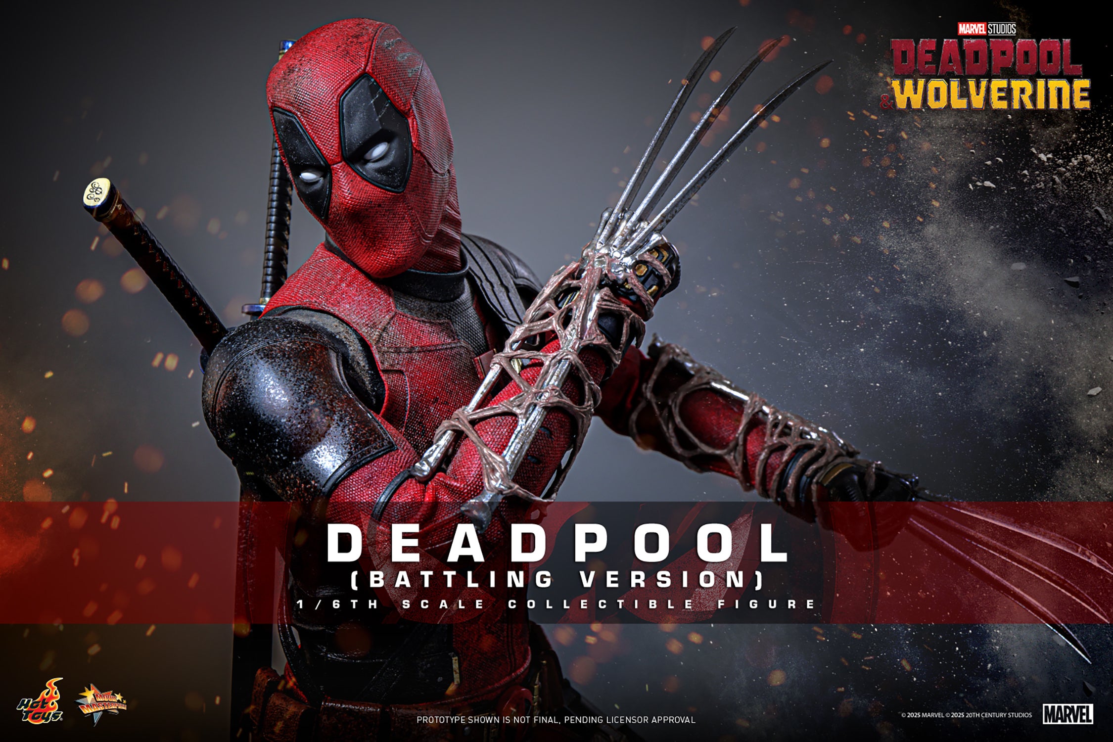Hot Toys - Deadpool and Wolverine - Deadpool (Battling Version) – Ages ...