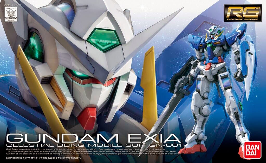 Real Grade 1/144 - RG-15 Gundam Exia – Ages Three and Up